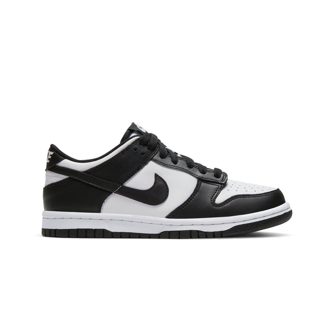 nike big kids dunk low white black white