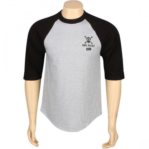 BAIT x One Piece Luffy Punch Raglan (heather / black)