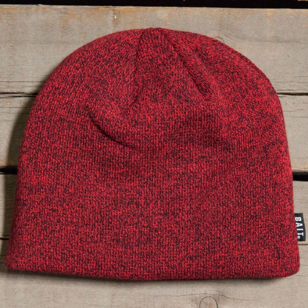 BAIT Basic Beanie red heather red black