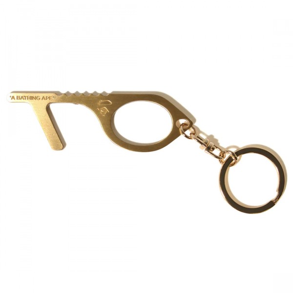 A Bathing Ape Bape Clean Keychain gold