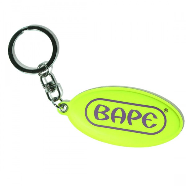A Bathing Ape Bape Reflective Keychain yellow