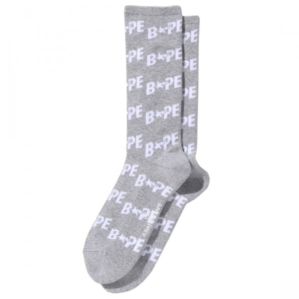 A Bathing Ape Men Bape Sta Socks gray