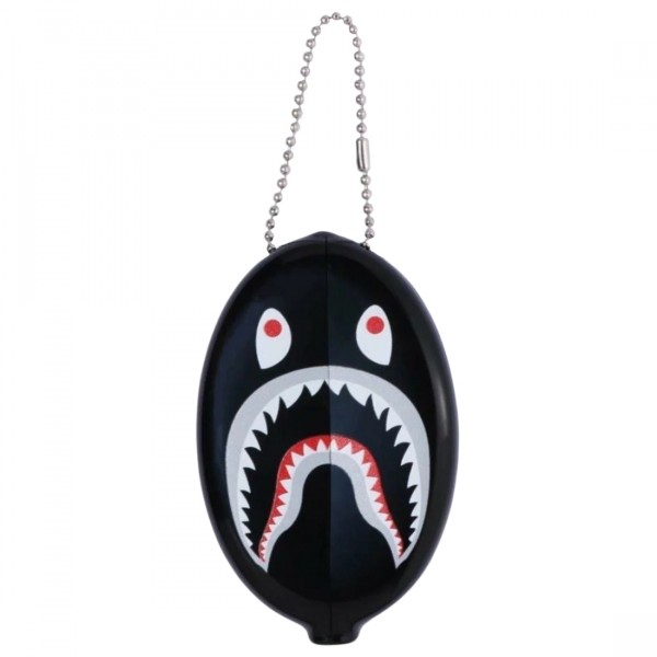 A Bathing Ape Shark Coin Case black