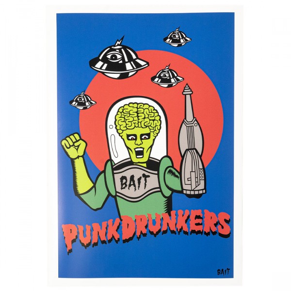 BAIT x Punk Drunkers 11x14 Print - BAIT Attacks multi