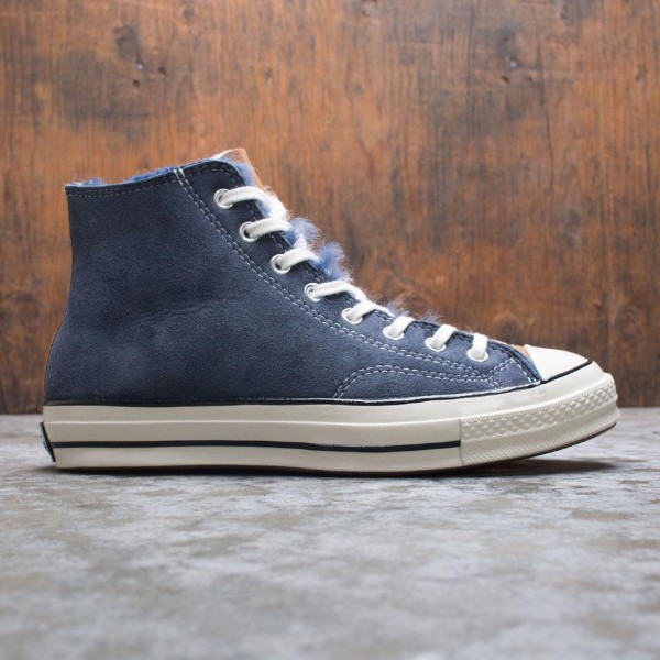 Converse Men Shearling Chuck 70 Hi blue navy baby pink egret