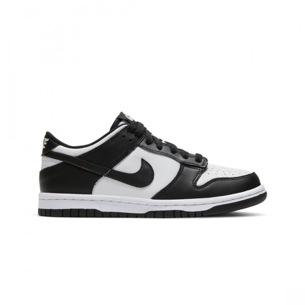 nike big kids dunk low white black white
