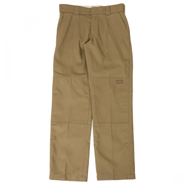 Dickies Men Flat Front Double Knee Pants khaki