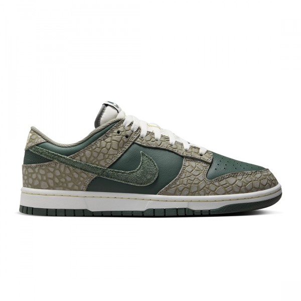 nike men dunk low retro prm dark stucco vintage green summit white