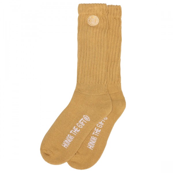 Honor The Gift Men Loose Knit Socks yellow mustard