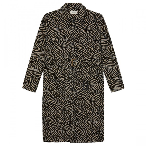 Honor The Gift Women Zebra Trench Jacket black zebra