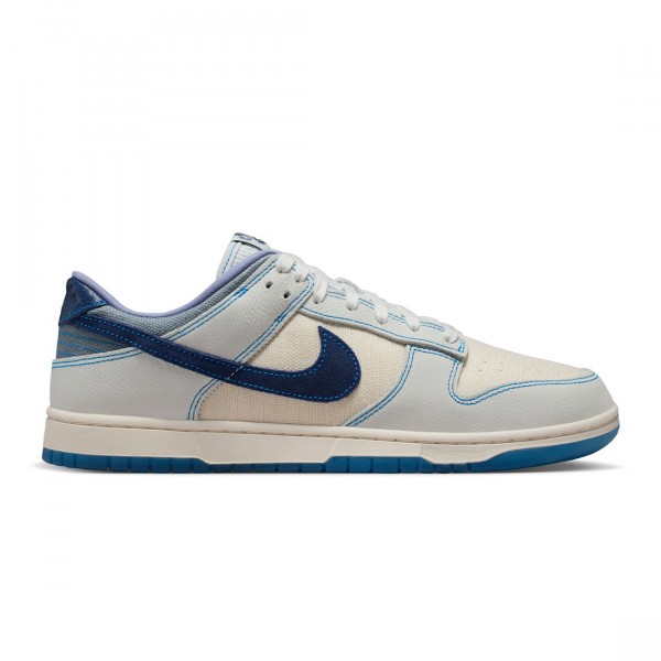 nike men dunk low retro se summit white blue void pure platinum