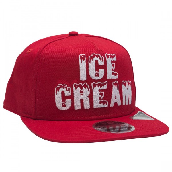 Ice Cream Black Bacon Snapback Cap red