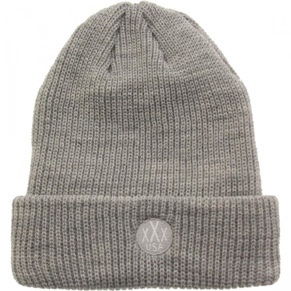 10 Deep Dot Logo Knit Beanie gray heather