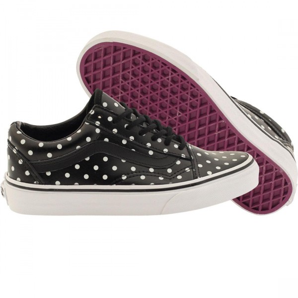 Vans Women Old Skool - Leather Polka Dots black