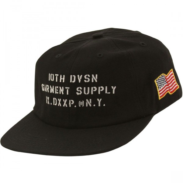 10 Deep Stenciled Snapback Cap black