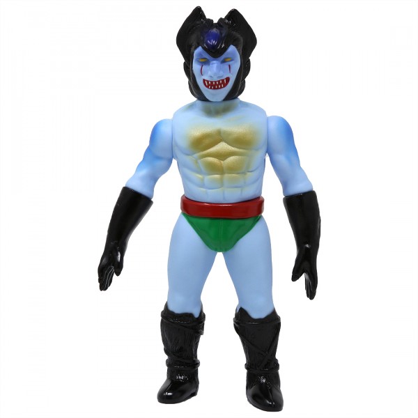 medicom devilman frenzy blue sofubi figure blue