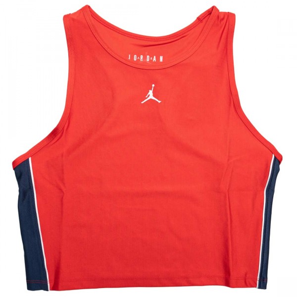 jordan women jordan essential crop top university red midnight navy white