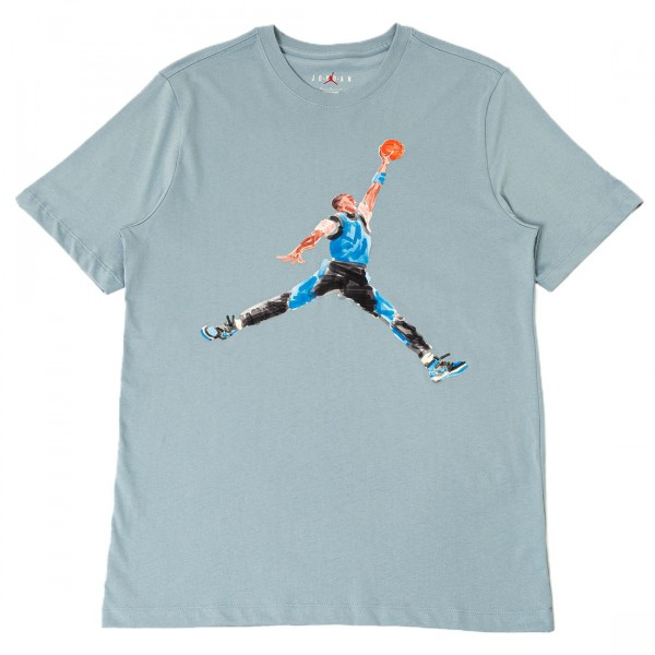 jordan men jordan brand tee blue grey