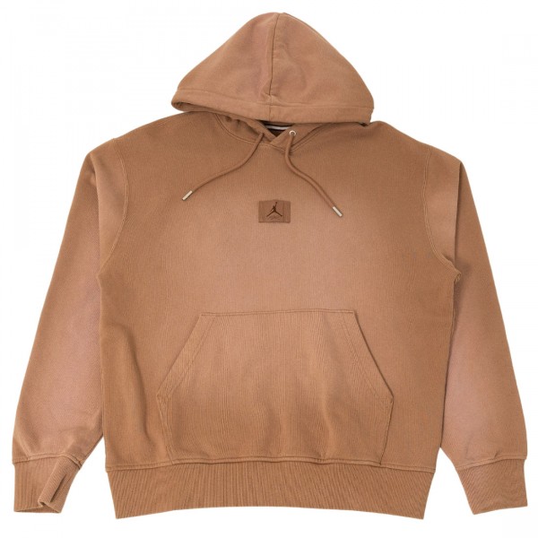 jordan men jordan flight fleece washed pullover hoodie archaeo brown