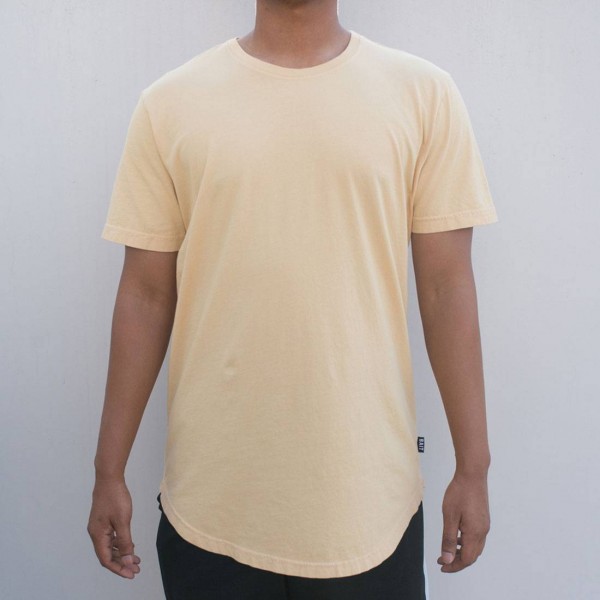 BAIT Men Premium Scallop Tee - Made In Los Angeles beige desert dust