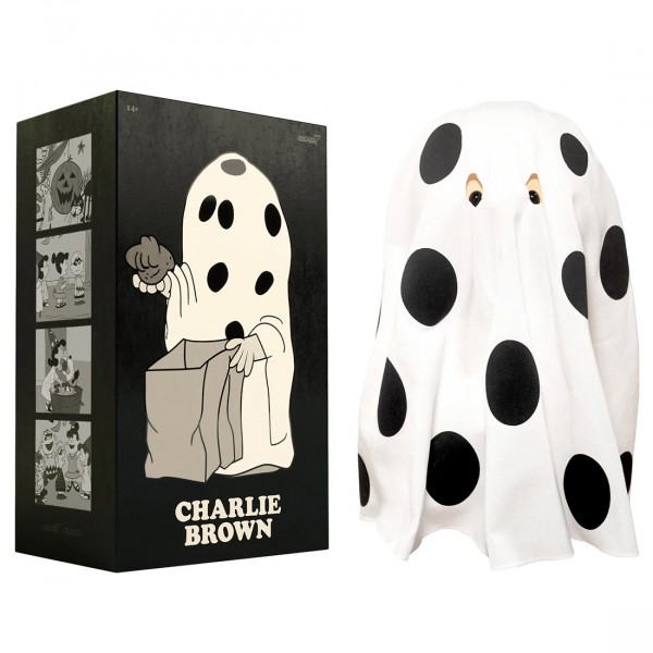 Super7 x Peanuts Charlie Brown Supersized Figure - Ghost Sheet black white