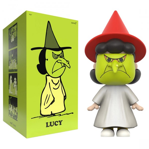 super7 peanuts supersize vinyl figure lucy in witch mask green