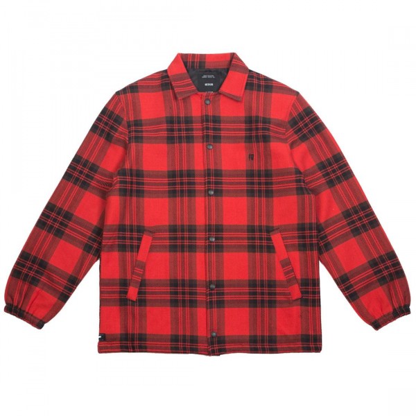 10 Deep Men Flannel Coaches Jacket red