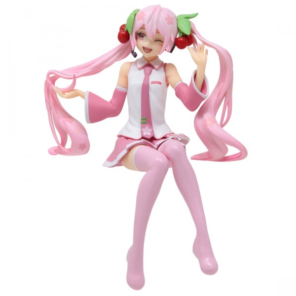 Furyu Hatsune Miku Sakura Miku Winking Ver Noodle Stopper Figure Pink