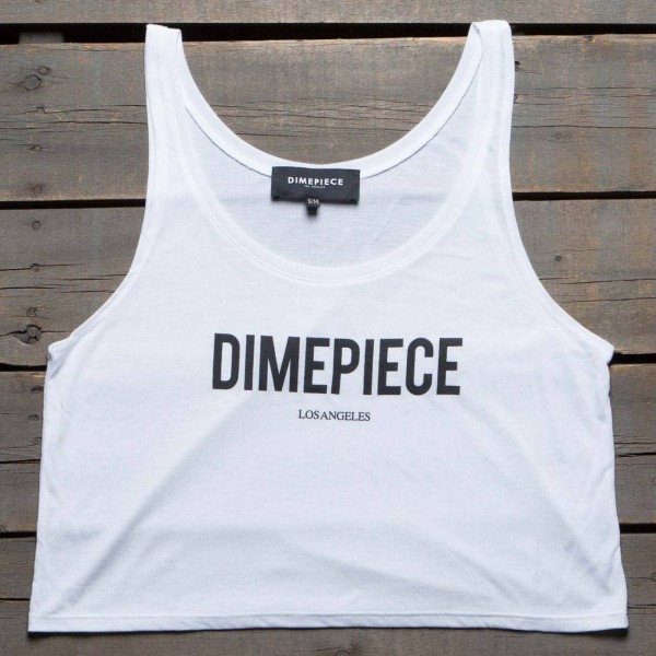 Dimepiece Women Logo Crop Tank Top white