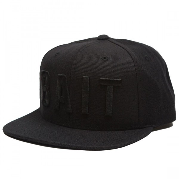 BAIT Logo Snapback Cap black black