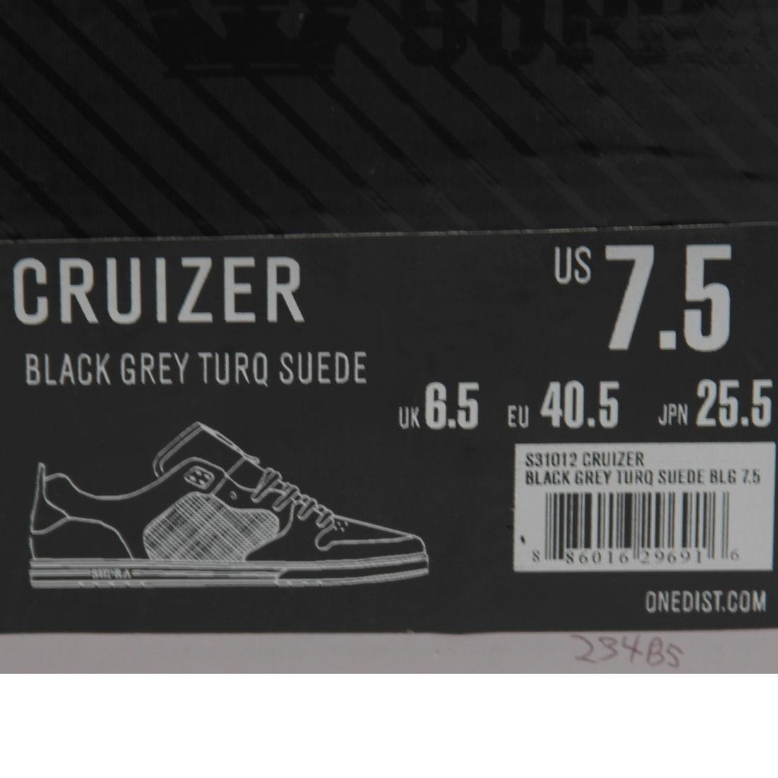 Supra Cruizer (black / grey / turquoise suede)