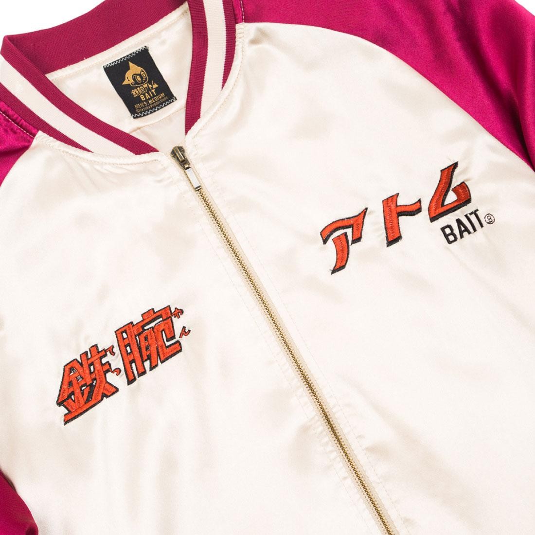 BAIT x Astro Boy Men Mighty Atom Souvenir Jacket maroon white