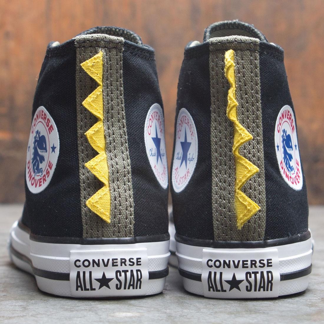 Converse Little Kids Chuck Taylor All Star Dino Spikes Hi black field ...