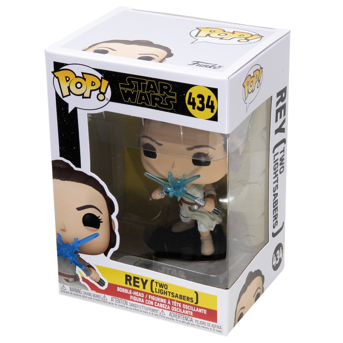 Funko POP Star Wars The Rise of Skywalker - Rey With Two Lightsabers blue