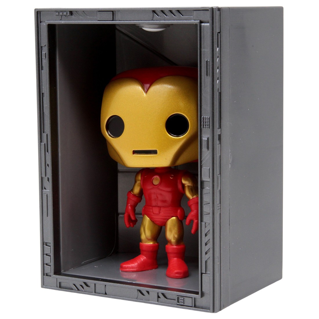 Funko POP Deluxe Marvel - Hall Of Armor Iron Man Model 4 PX Previews ...