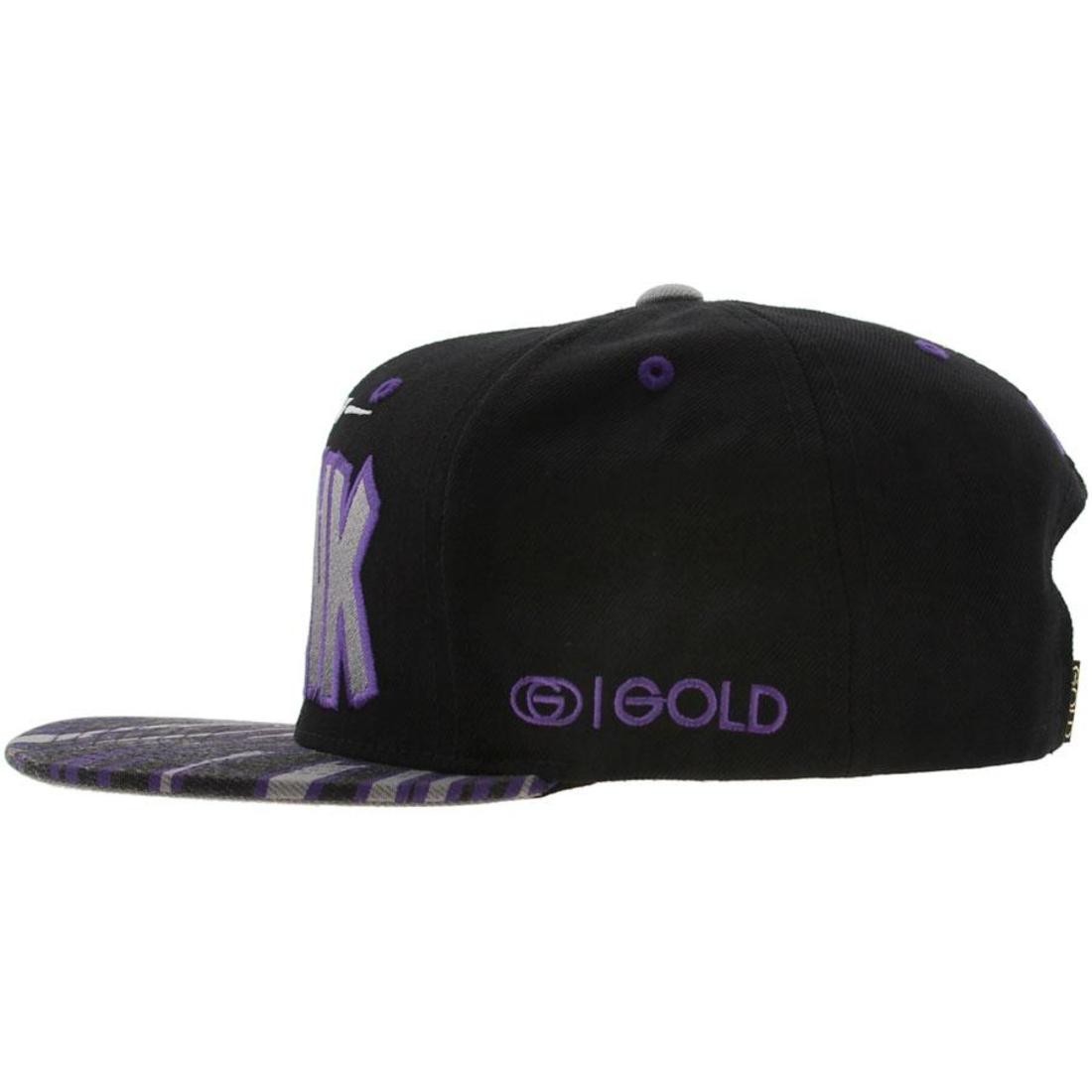 Gold Skunk Starter Snapback Cap (purple / black)