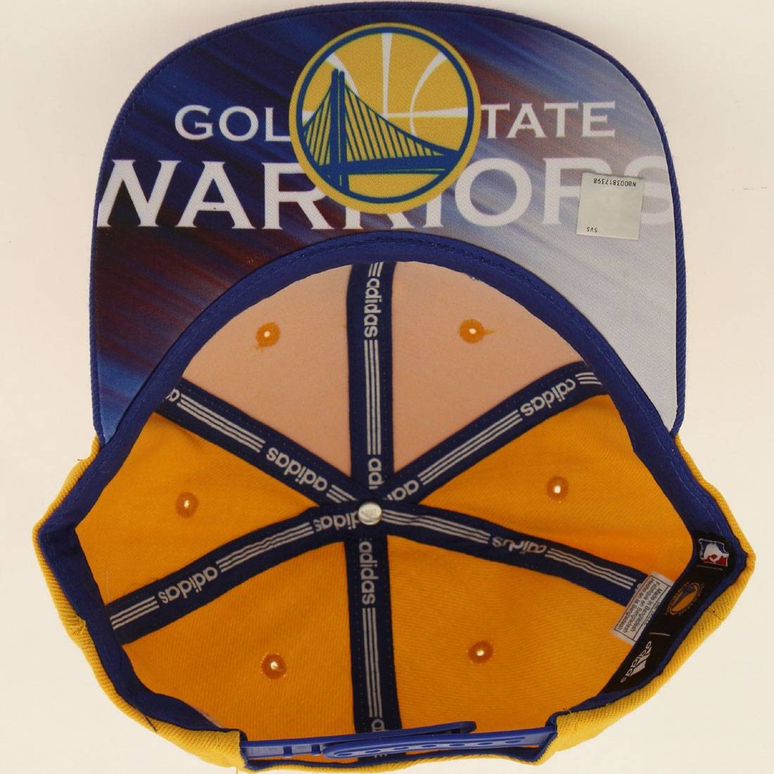 Adidas NBA Golden State Warriors On Court Snapback Cap gold blue