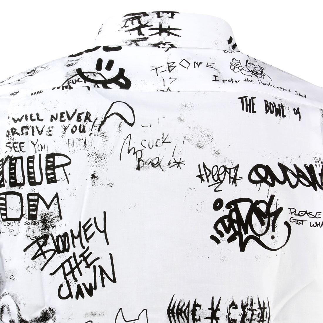 Publish Samson Long Sleeve Graffiti Woven Shirt white