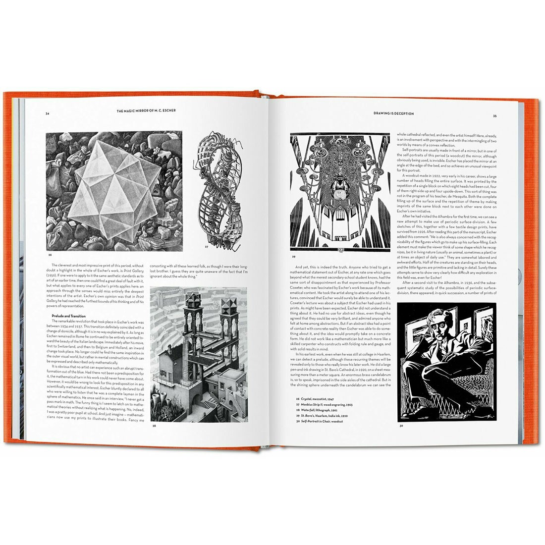 magic mirror of mc escher book red multi