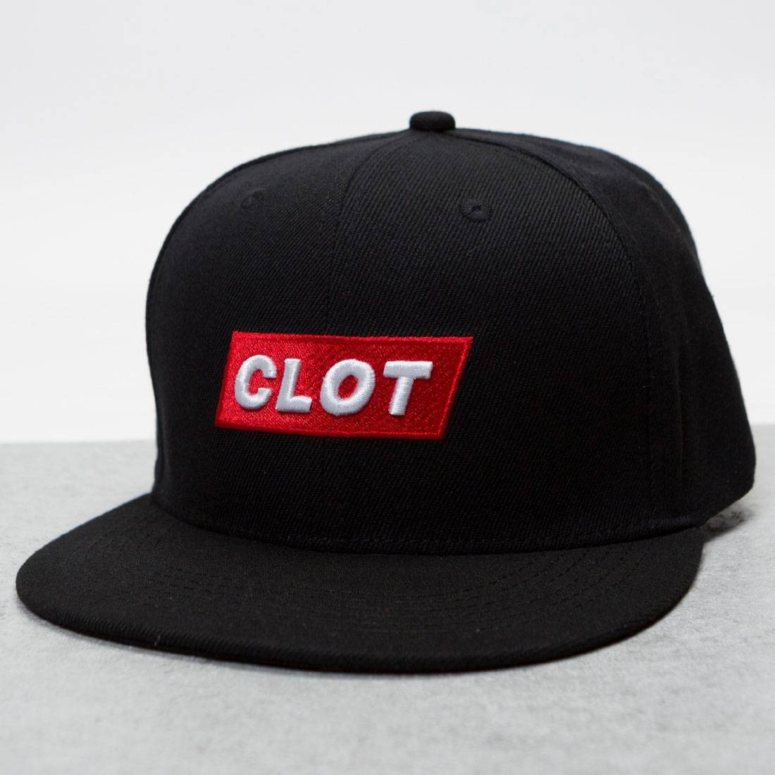 CLOT Box Logo Snapback Cap black